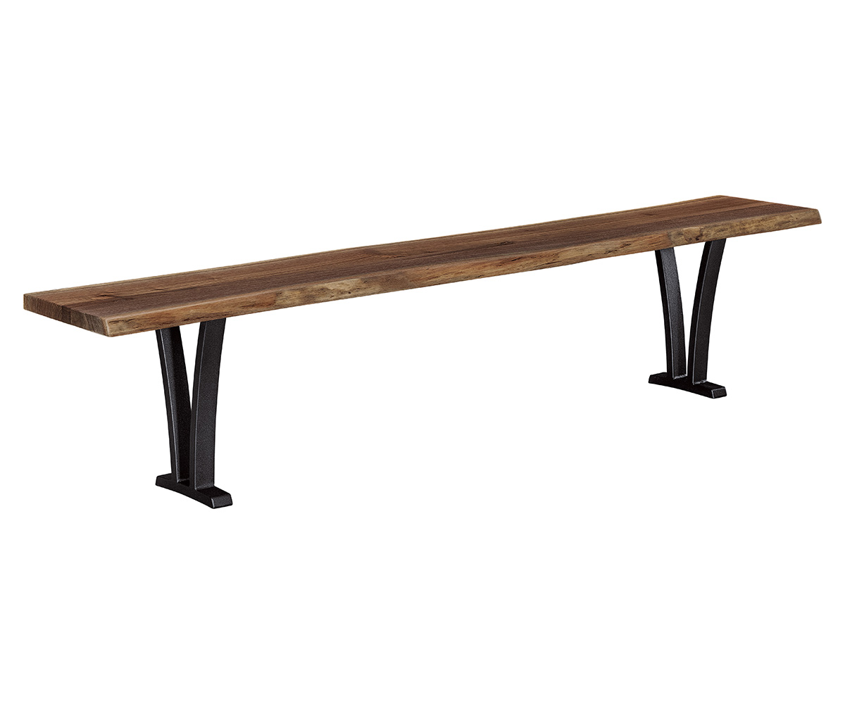 Live Edge Bench with Pagosa Base | Southern Outdoor Furniture